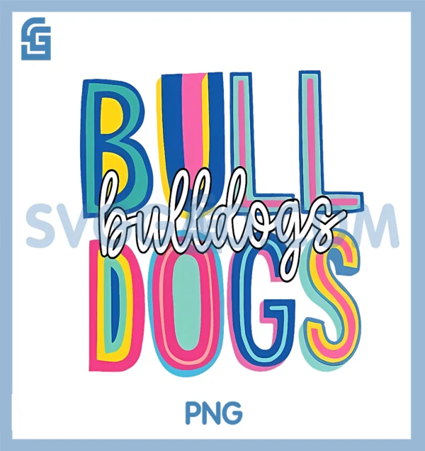 Bulldogs School Mascot Back to School Team Spirit PNG – SVGGAO