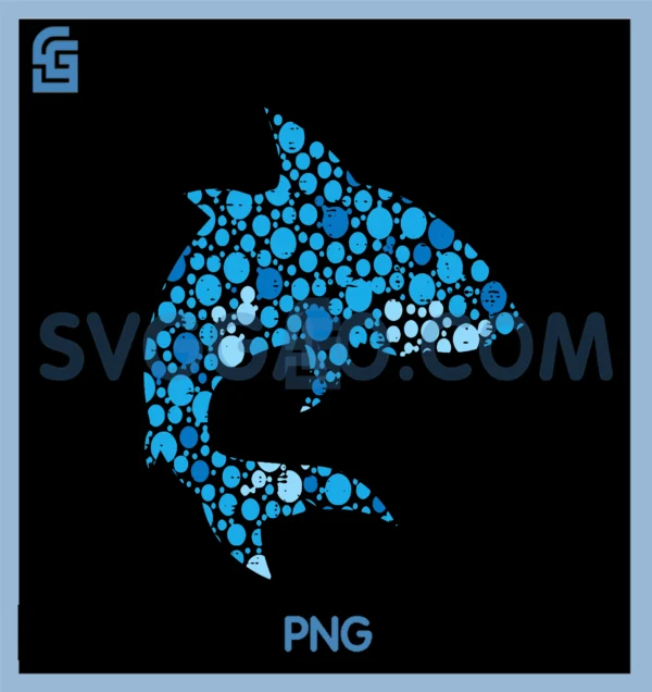 Dot Art Shark Polka Dots Boys Kids Men Women PNG, Dot Art Shark Polka ...