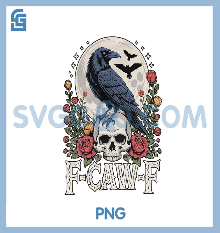 F Caw F Black Bird Crow Funny Crow Bird Cawing Grunge PNG, F-Caw-F ...