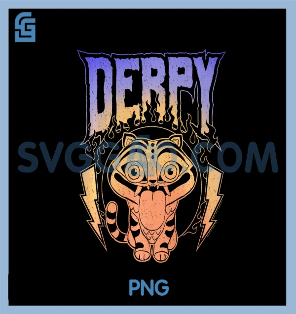 Kpop Demon Hunters Derpy Retro Metal Band Style Logo Premium PNG, Kpop ...