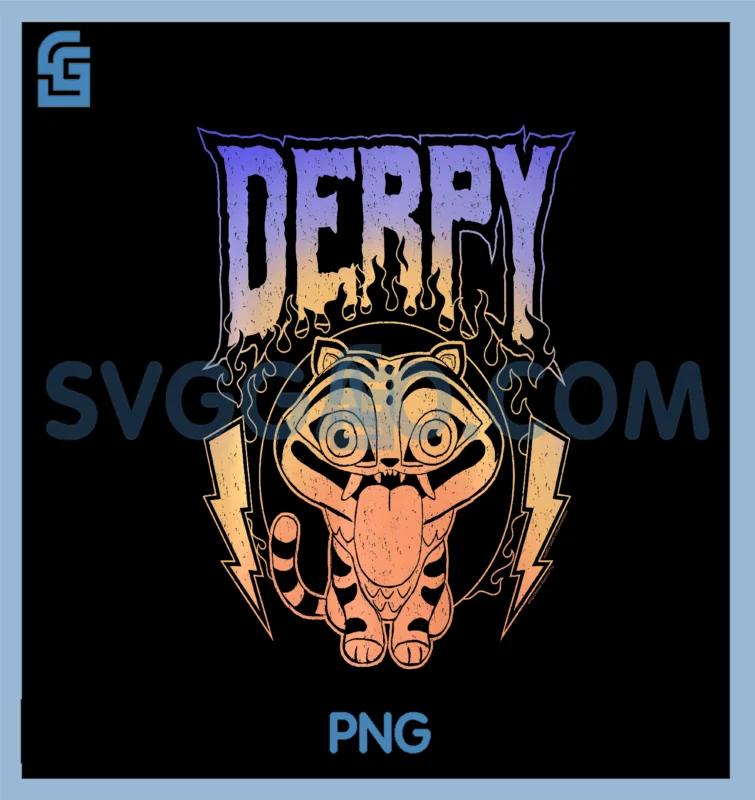 Kpop Demon Hunters Derpy Retro Metal Band Style Logo Premium PNG, Kpop ...
