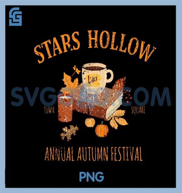 Funny Stars Hollow Annual Autumn Festival Book Fall Bookish PNG, Fall ...