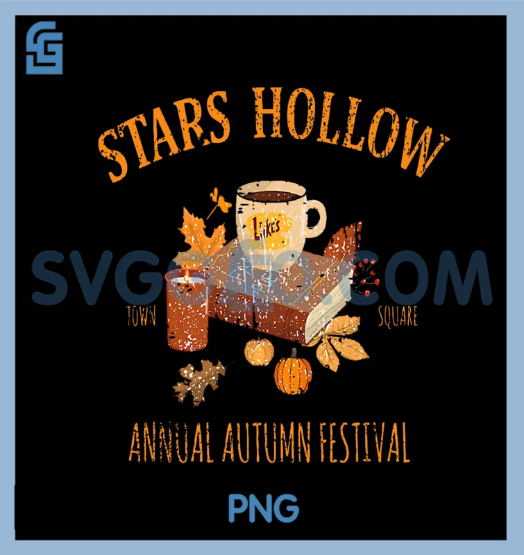 Funny Stars Hollow Annual Autumn Festival Book Fall Bookish PNG, Fall ...