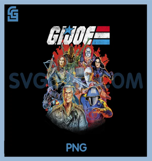 G.I. Joe Classic Vintage Group Power Pose PNG, Cobra Commander G.I. Joe PNG