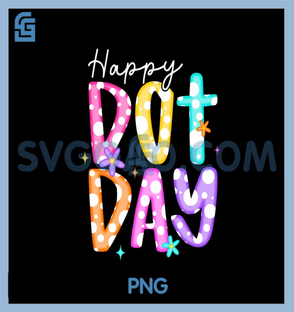 Happy Dot Day Colorful Rainbow Polka Dot Boys Girls Youth PNG, Happy ...