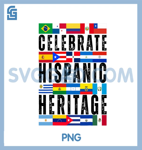 Hispanic Countries Flags Celebrate Hispanic Heritage Month PNG ...