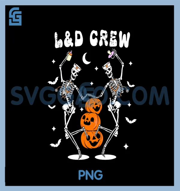 Labor And Delivery Crew Nurse Skeleton Dancing Halloween PNG, Halloween ...