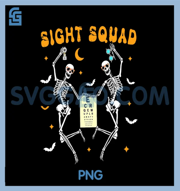 Skeleton Dancing Sight Squad PNG, Halloween Optometrist Optometry PNG ...