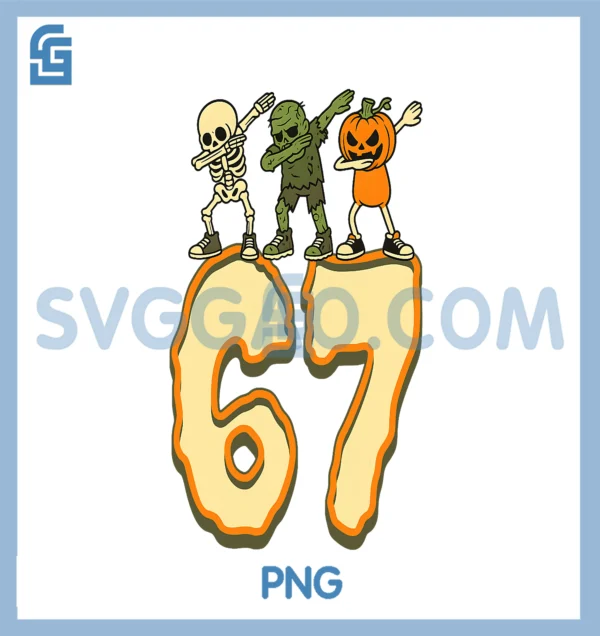 67 Halloween PNG, Meme 6 7 Numbers Six Seven PNG, Funny Skeleton PNG ...
