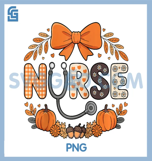 Autumn Fall Nurse PNG, Pumpkin Thankful Nurse Life Raglan PNG, Baseball ...