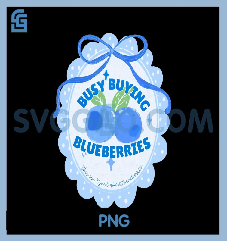 Busy Buying Blueberries PNG, Blueberry Festival Funny PNG