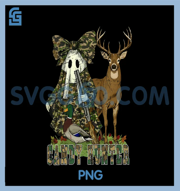 Candy Hunter Camouflage Camo PNG, Ghost Hunting Season Halloween PNG