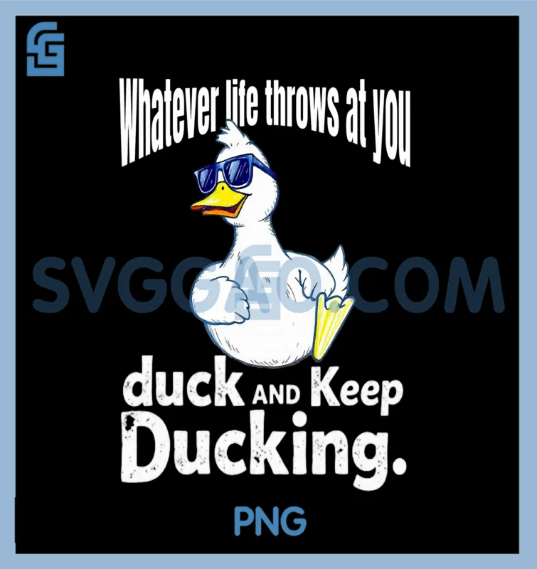 Funny Cool Duck Gift PNG, Duck Meme PNG