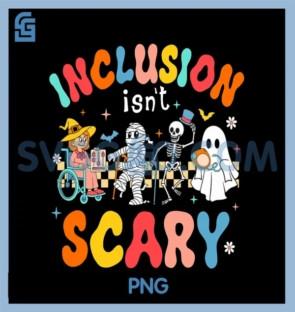 Inclusion Isn’t Scary Ghost PNG, Mummy Halloween PNG, SLP Sped Teacher ...