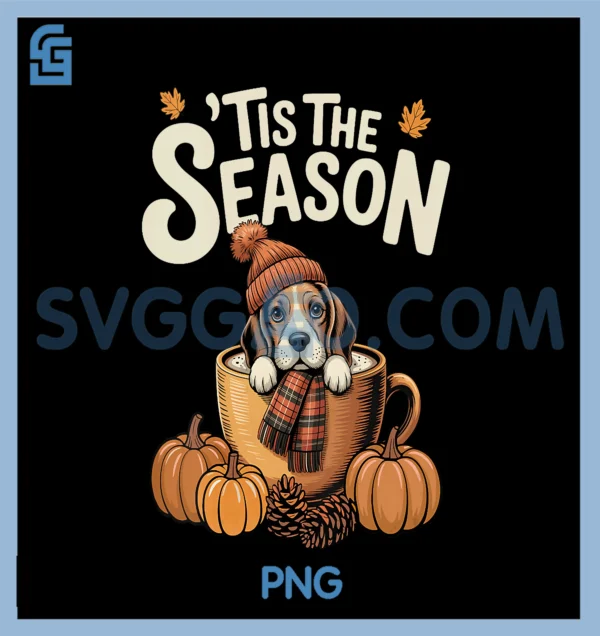 Tis The Season Beagle PNG, Fall Coffee Autumn Pumpkin Spice PNG – SVGGAO