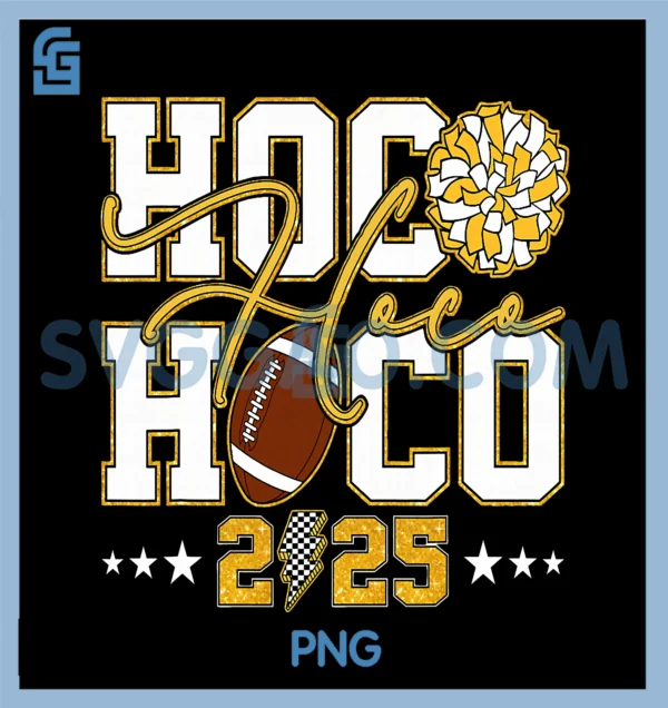 HOCO 2025 High School PNG, Homecoming Game Day Lightning Bolt PNG – SVGGAO