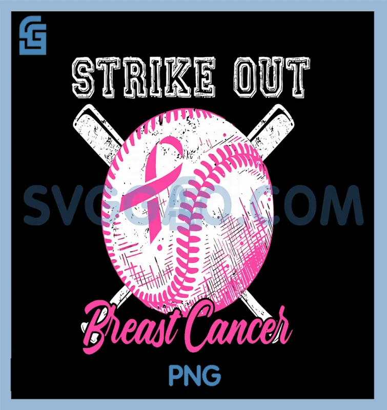 Baseball Strike Out PNG, Breast Cancer Awareness Pink Warrior PNG