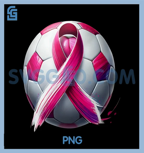Breast Cancer Soccer Ball PNG, Pink Ribbon Kick For A Cure PNG – SVGGAO