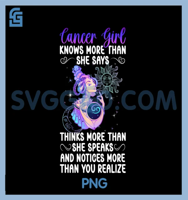 Cancer Girl Cancer Zodiac Sign PNG, Cancer Birthday PNG – SVGGAO