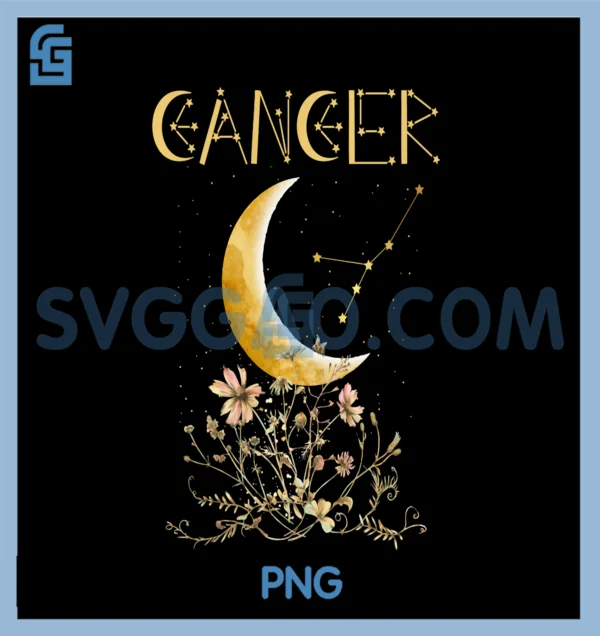 Cancer Zodiac Sign Flowers Cancer PNG, Birthday Cancer Astrology PNG