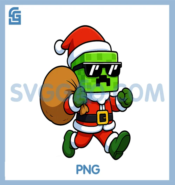 Christmas Santa Claus PNG, Video Gamer Pixel PNG