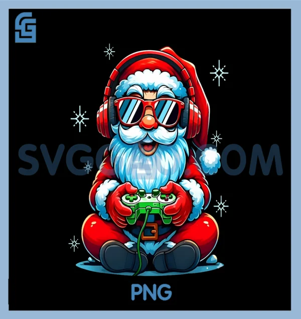 Merry Christmas Gamer PNG, Video Game Santa Claus PNG – SVGGAO