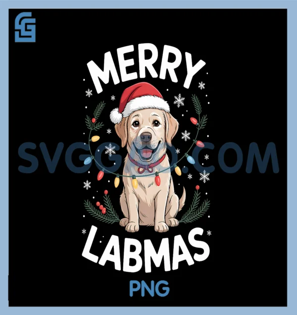 Merry Labmas Funny PNG, Labrador Dog Lover Christmas Holiday PNG – SVGGAO