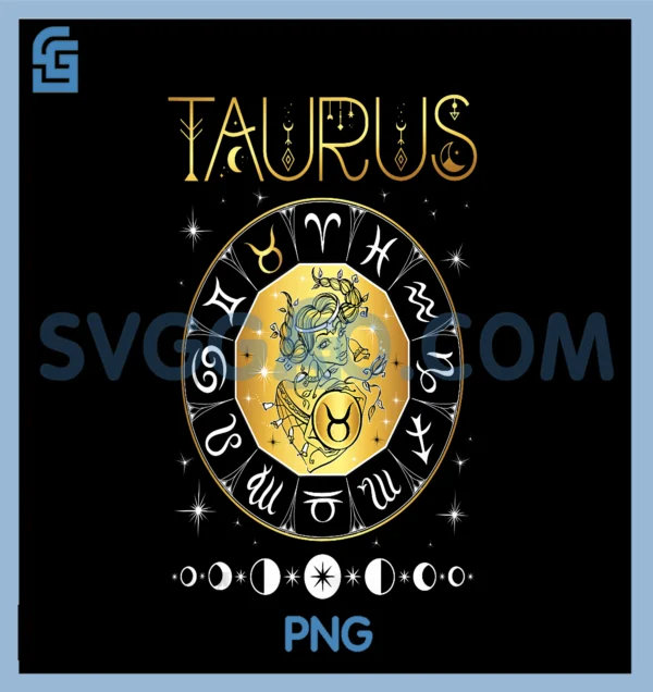 Taurus Zodiac Sign PNG, Taurus Birthday PNG, Taurus Astrology PNG – SVGGAO