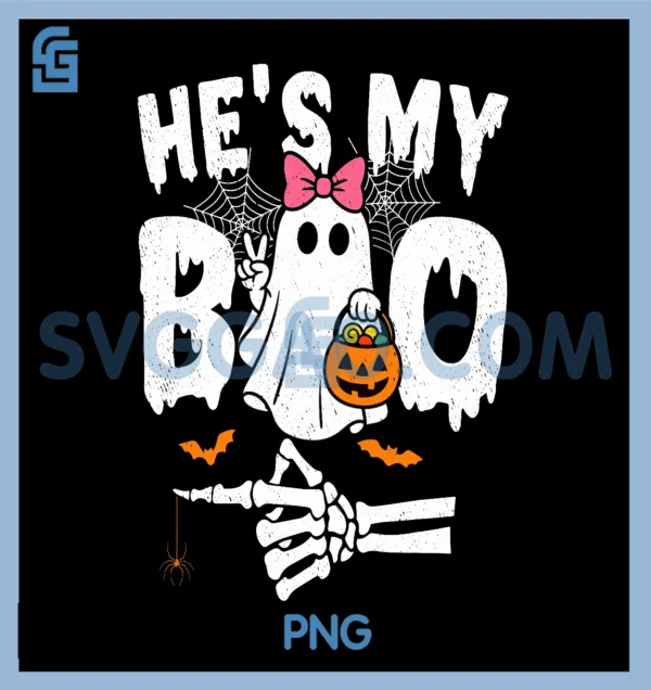Hes My Boo PNG, Matching Couple Halloween PNG, Couples Shes My Boo PNG ...