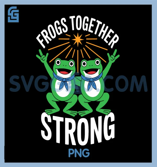 Vintage Frogs Strong PNG, Resist Portland Frog Protest PNG – SVGGAO