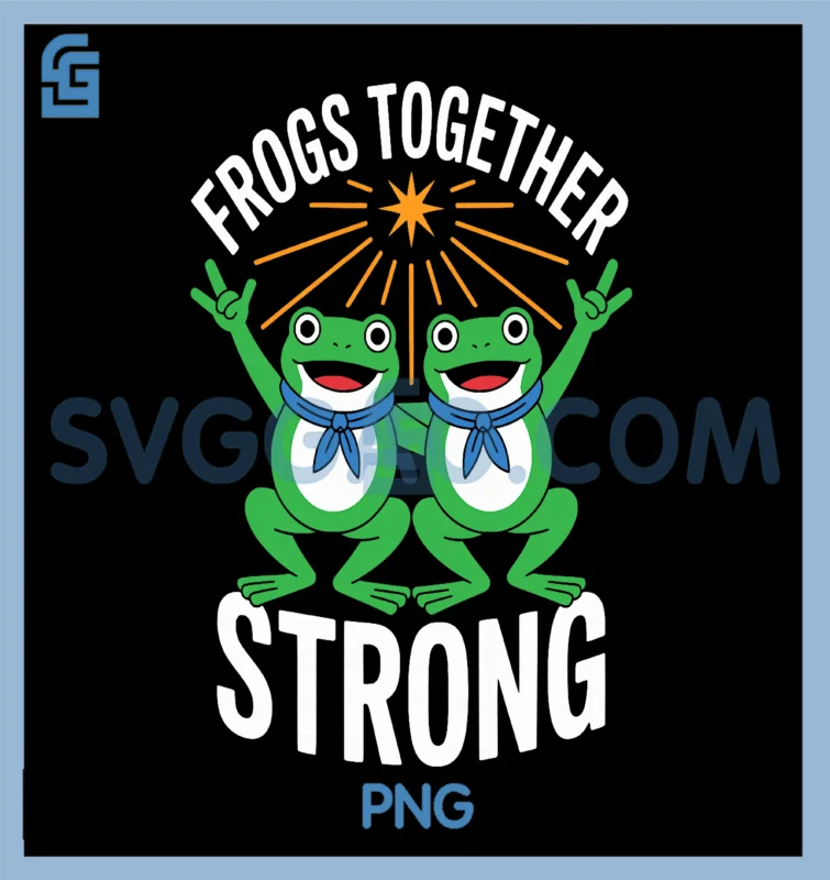 Vintage Frogs Strong PNG, Resist Portland Frog Protest PNG