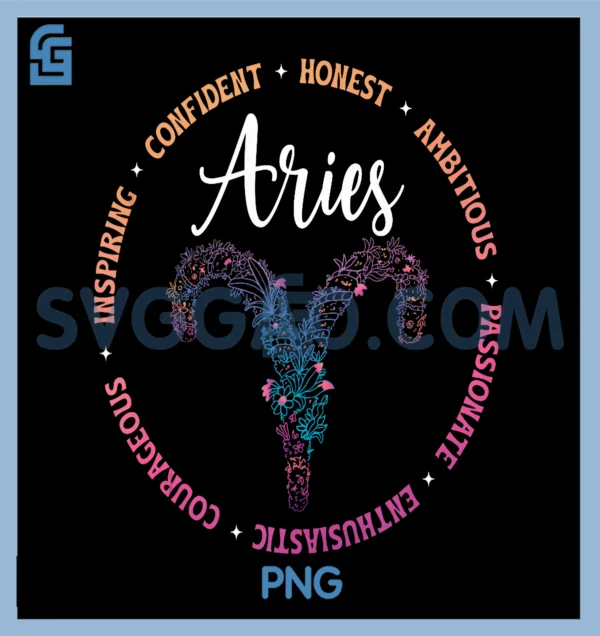 Aries Zodiac Sign PNG, Aries Horoscope PNG, Aries Birthday PNG – SVGGAO