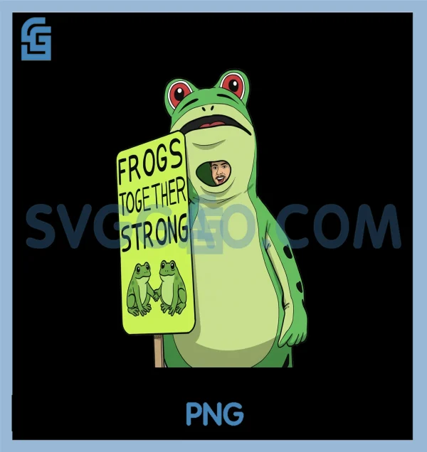 Funny Frog PNG, Meme Frogs Together Strong PNG, Digital Art PNG – SVGGAO