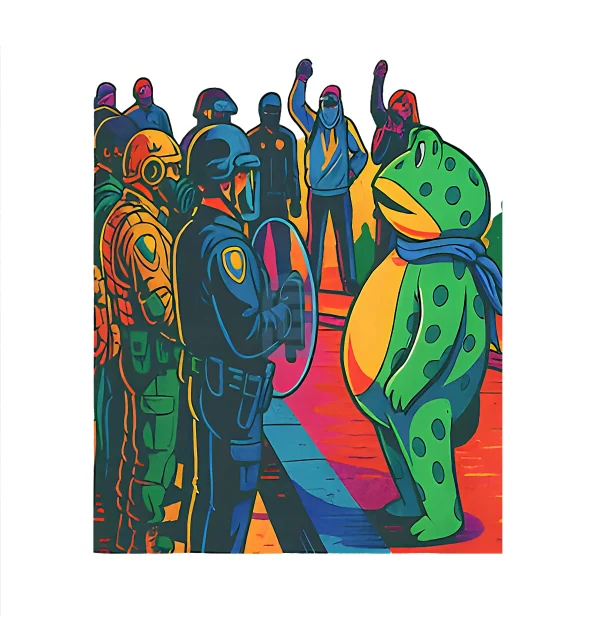 Portland Frog Protest PNG, Frog Protest PNG – SVGGAO