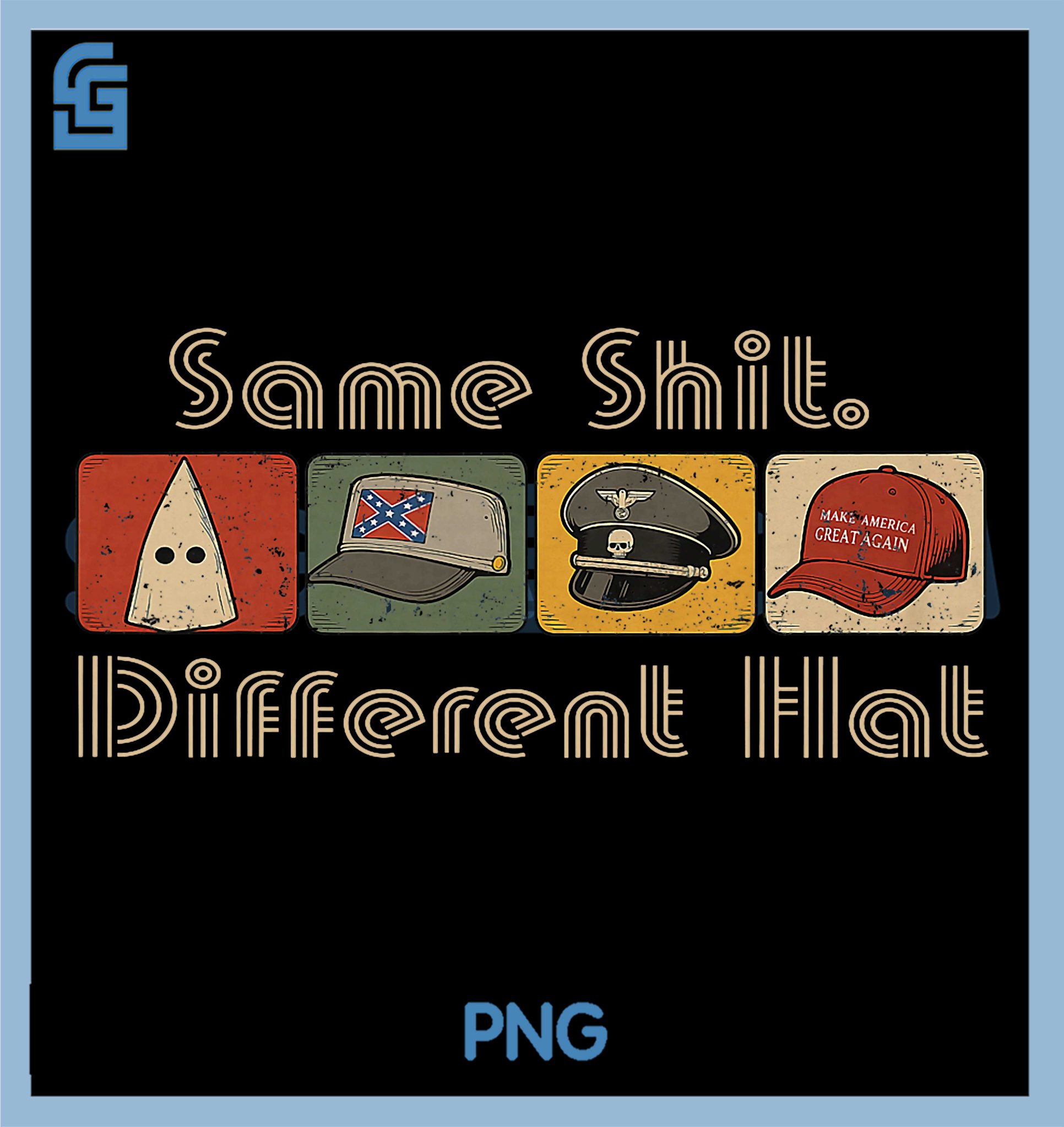 Retro Same Shit PNG, Different Hat Funny Design Art PNG – SVGGAO