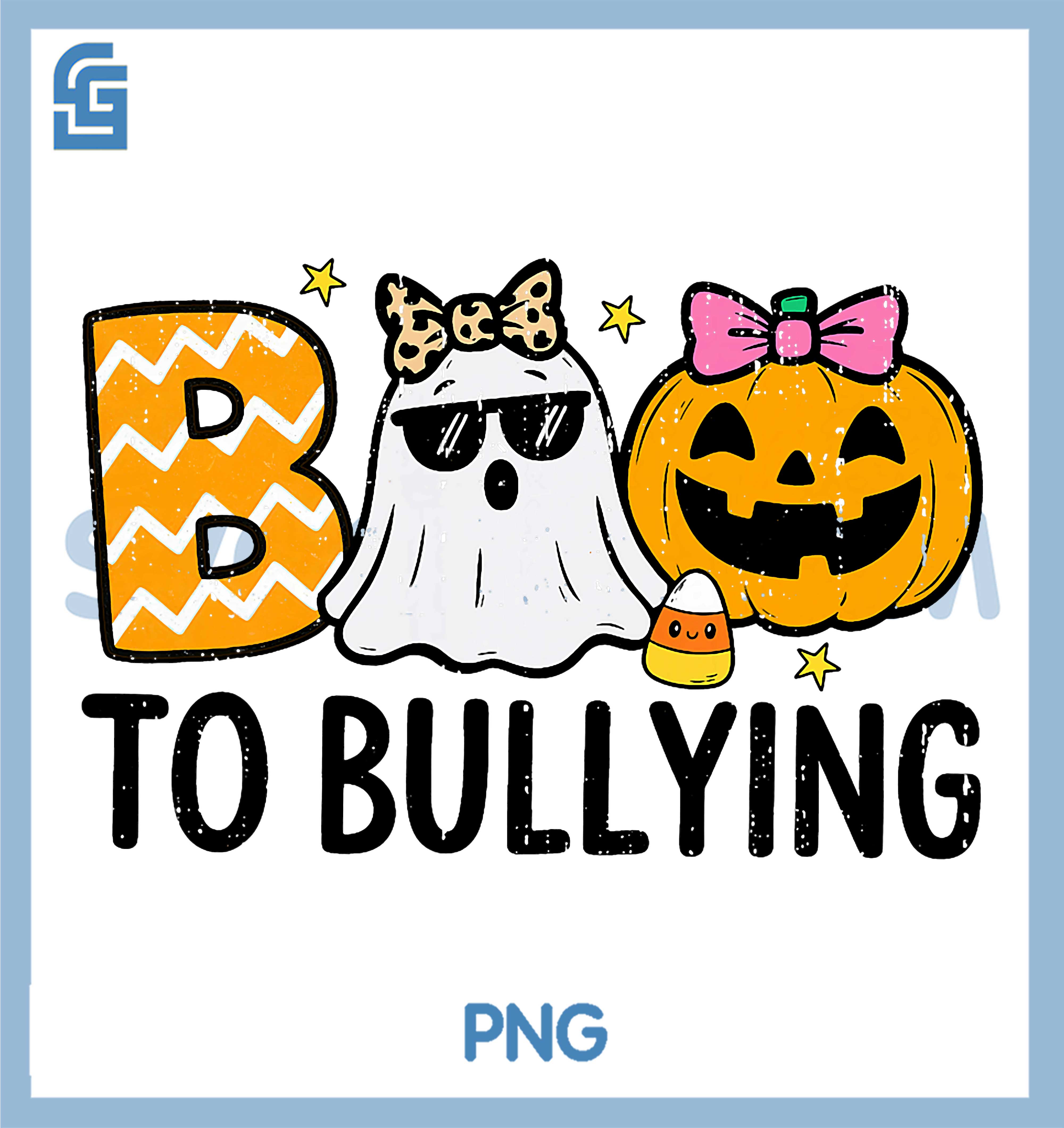 Unity Day Orange PNG, Ghost Boo Anti Bullying Halloween PNG