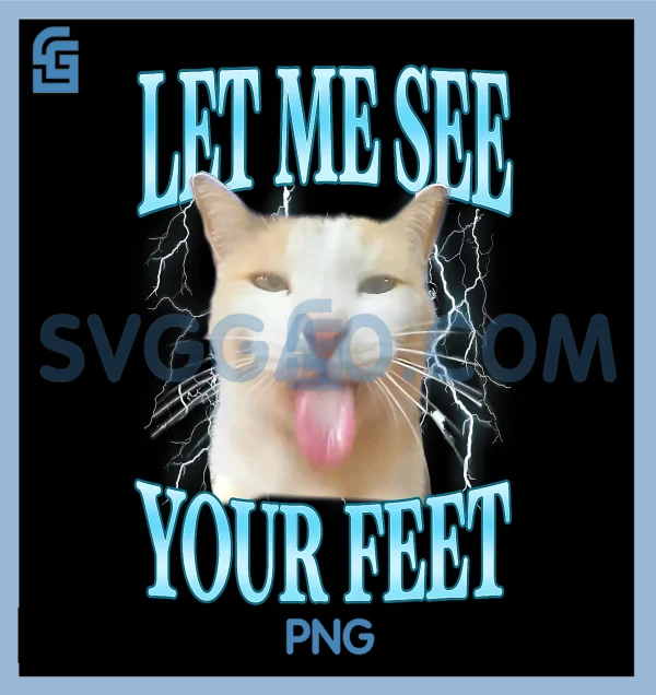 Your Feet Funny Offensive PNG, Silly Cat Meme Vintage PNG