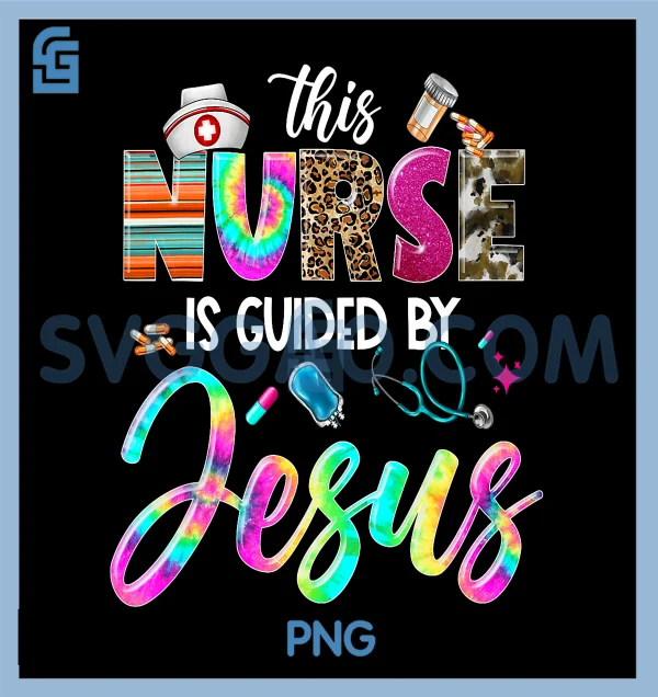 Christian Stethoscope RN LPN Nursing PNG, Nurse Guided By Jesus PNG ...
