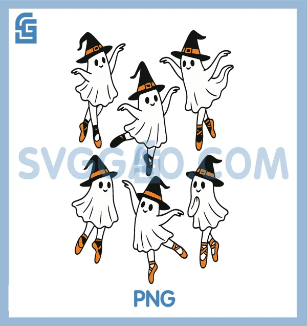 Ballet Ghost Ballet Dancer PNG, Spooky Dance Teacher Halloween PNG