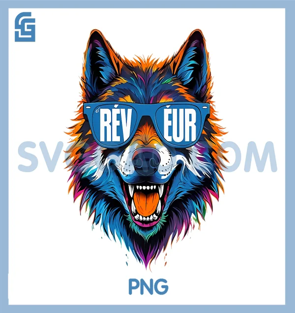 Colorful Wolf Reveur PNG, Team House of Dreamers Sunglasses PNG – SVGGAO