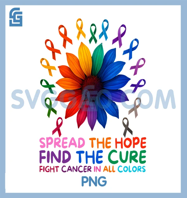 Fight Cancer PNG, In All And Every Color Ribbons Flower PNG