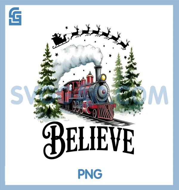 North Pole Express PNG, Believe Christmas Train PNG – SVGGAO