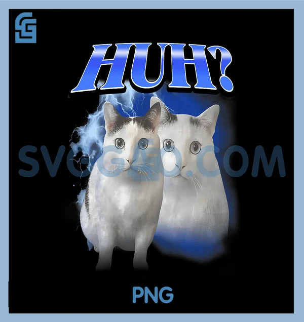 Funny Huh Cat Meme PNG, Funny Memes Internet Lover Joke PNG