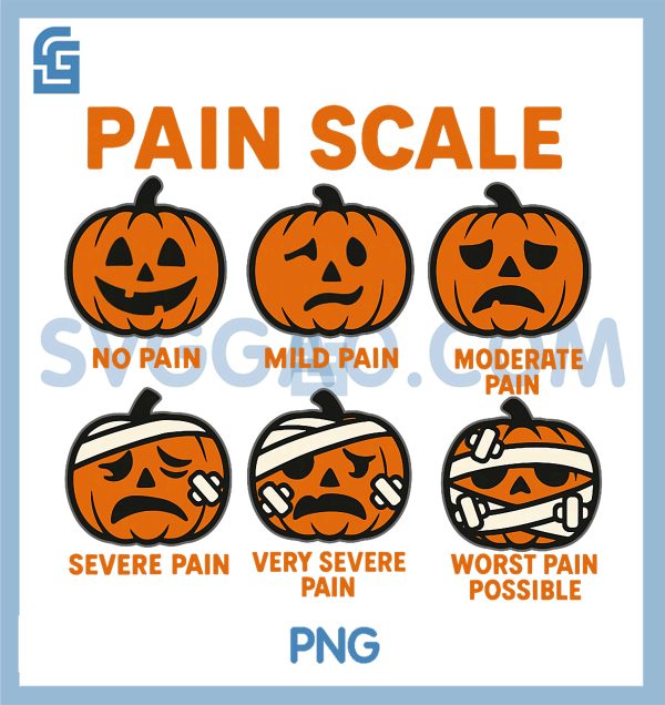 Funny Nurse Pain Scale PNG, Halloween Medical Staff ER Doctor PNG