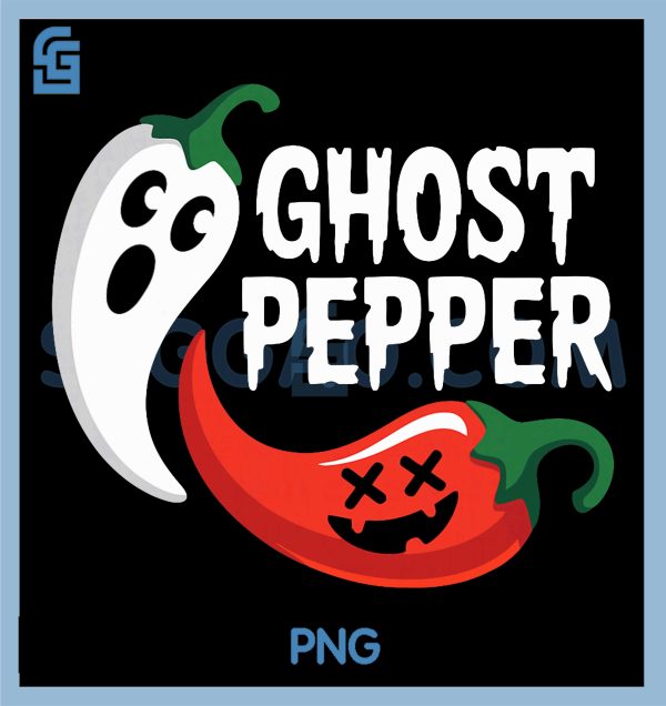 Ghost Pepper Chilli Spicy PNG, Hot Halloween Ghost Peppe PNG – SVGGAO