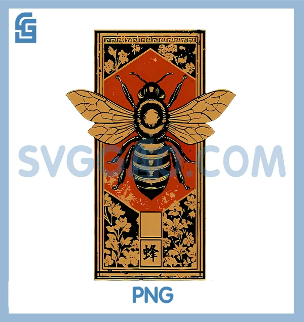 Japanese Bee Art PNG, Animal Bee PNG – SVGGAO