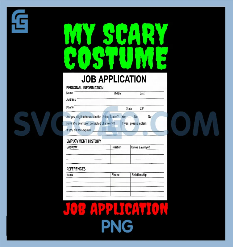 Job Application Funny Scary PNG, Halloween Trick Or Treat PNG