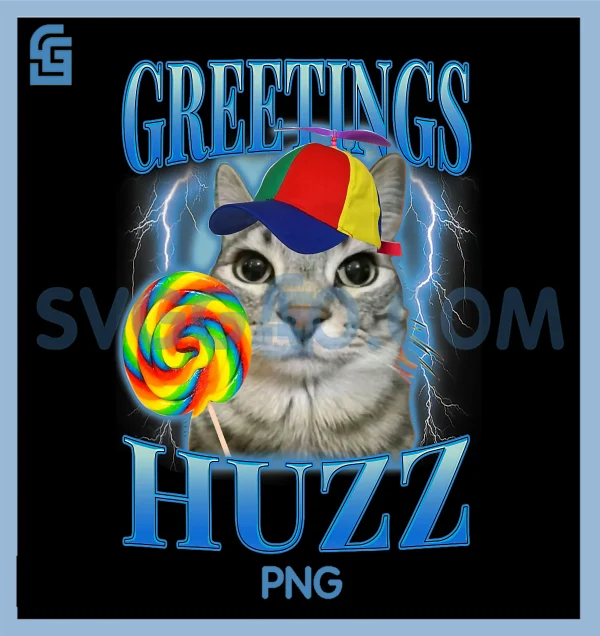 Lollipop Cat Meme Greetings Huzz PNG, Funny Silly Cats Humor PNG – SVGGAO