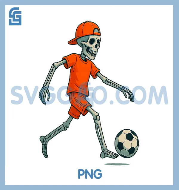 Skeleton Soccer Halloween PNG, Funny Football PNG – SVGGAO