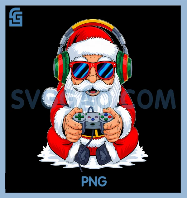 Christmas Gamer Boys PNG, Video Game Funny PNG, Santa Xmas Squad PNG ...